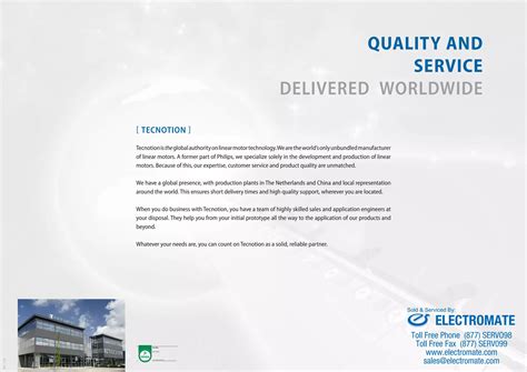 Tecnotion Iron Core And Ironless Linear Motor Series PDF