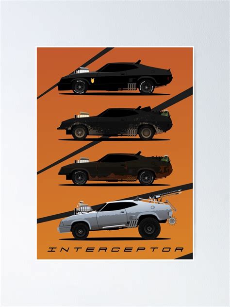 Interceptor Evolution Poster By Automotiveart Redbubble