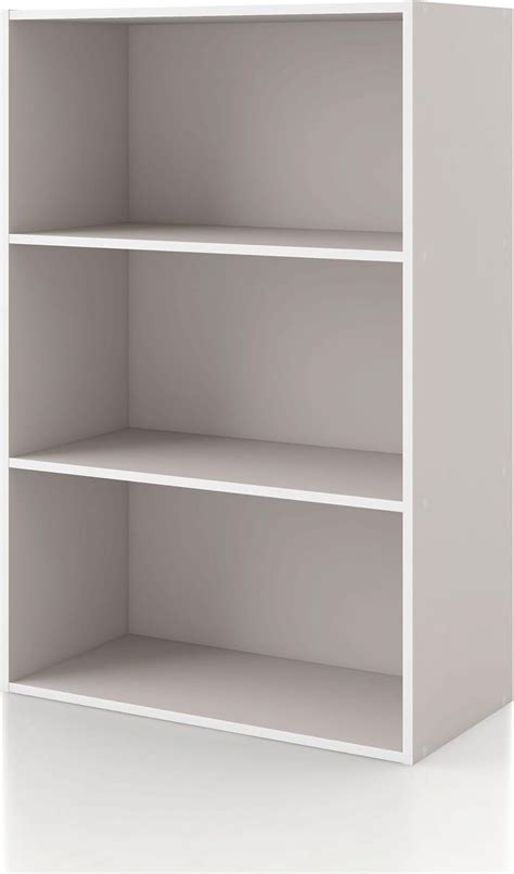Apexa 3 Tier Cube Storage Organizer Shelves Stackable Wood Bookcase Fits Cubby Bins For