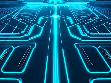 Tron Pattern Background Free Downloade Premium Ai Generated Image