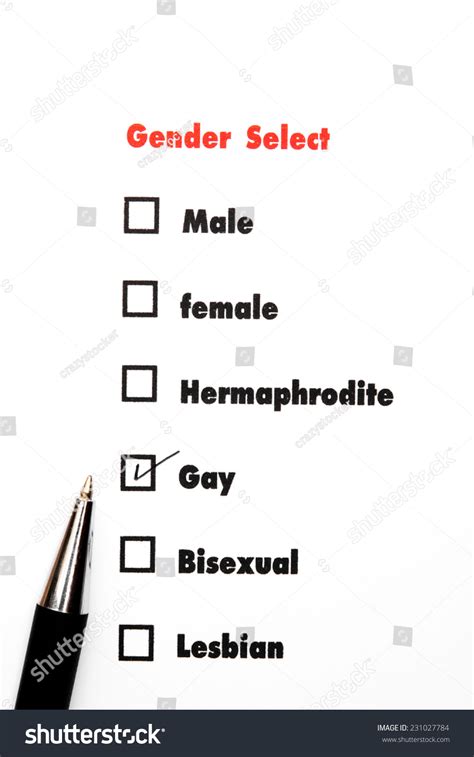 Gender Select Choicecheck Gay Sex Concept Stock Photo Shutterstock
