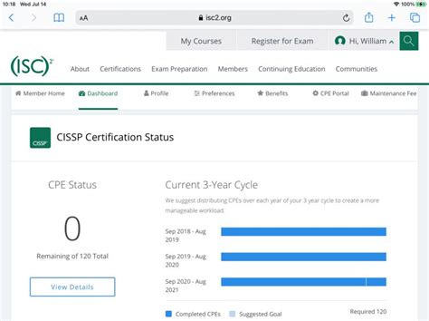 Bill Barton Mmh Cissp On Linkedin Completed Another 3 Year Cycle This Is My Fifth Cycle