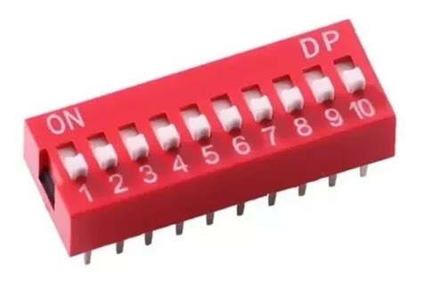 Interruptor Dipswitch 10 Posiciones 25mm Arduino Compatible