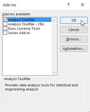 Hướng dẫn tải bộ công cụ Analysis ToolPak trên Excel