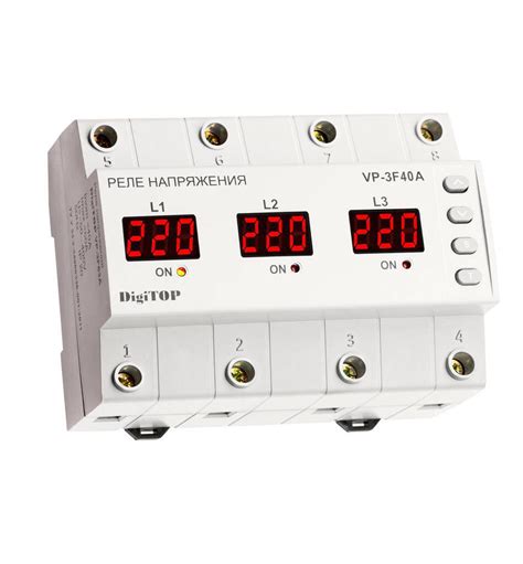 Купить Digitop VP-3F40A Реле контроля напряжения 3-х фазное 40А в ...