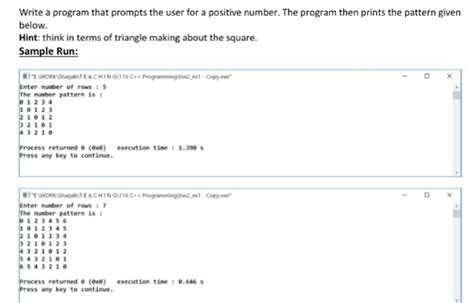Solved Write A Program That Prompts The User For A Positive
