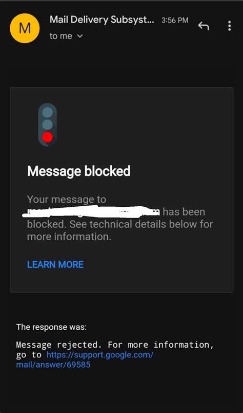 Message Blocked R Email