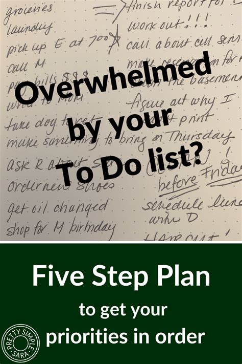 Overwhelmed By Your To Do List Pretty Simple Sara