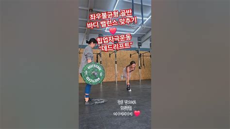 크로스핏 훈련 덤벨 원레그 데드리프트집에서도 쉽게 ️ 코어운동 복근운동 힙업운동 힙업자극운동 골반교정운동 덤벨