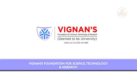 Vignans Foundation For Science Technology And Research Deemed To Be University Eligible