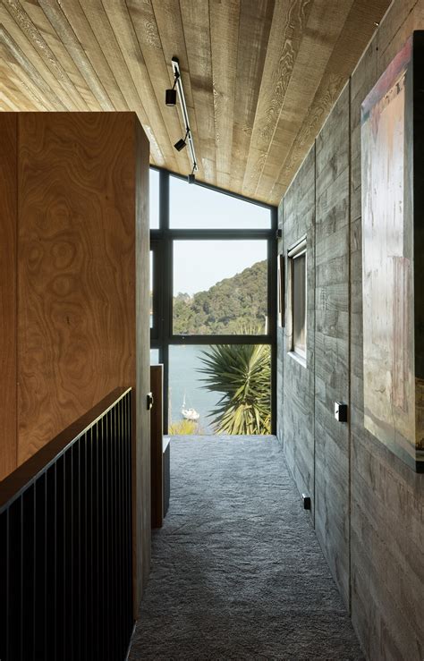 Huge Glazed Gable Frames Sea View At Anzac Bay House