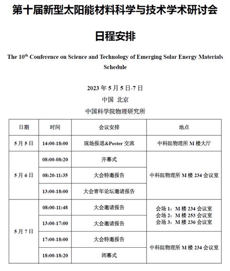 第十届新型太阳能电池学术研讨会