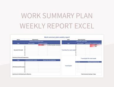 Free Weekly Updates Templates For Google Sheets And Microsoft Excel Slidesdocs