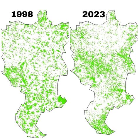 Snehasish Mandal On Linkedin Vegetation Cover Difference Map 🗾 Of Selected Block 1998 To 2023