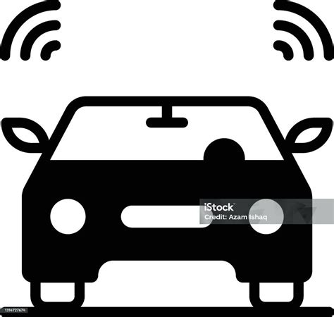 무선 신호 개념 벡터 아이콘 디자인 자율 무인 차량 기호 로보 자동차 기호 자동 주행 시스템 스톡 일러스트와 자율 주행 0명에 대한 스톡 벡터 아트 및 기타 이미지 Istock