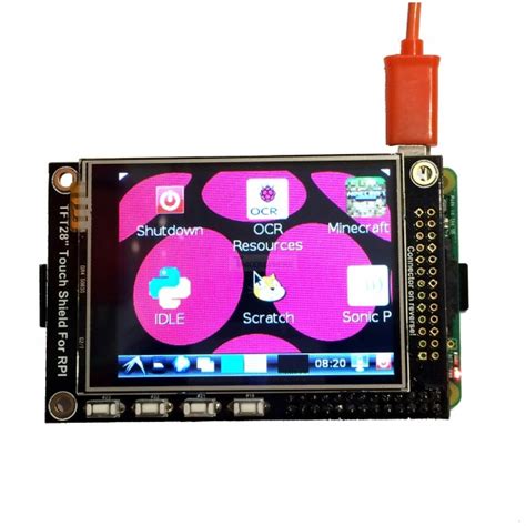 3495 28 Pi Tft Touch Screen Lcd Hat With Buttons For Raspberry Pi
