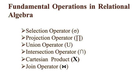 Relational Algebra Ppt PPTX