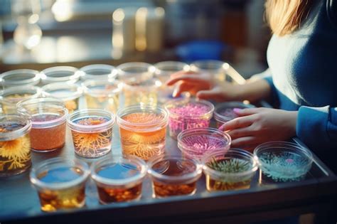 Premium Photo Studying Microbiology Glass Observing Bacteria Image