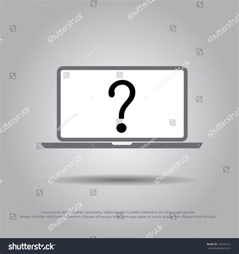 Question Mark Laptop Vector Icon Stock Vector Royalty Free 192059213 Shutterstock
