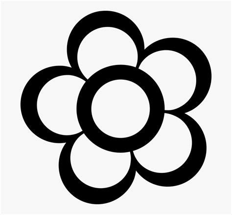 Flower Outline Svg Clip Arts Outline Flower Clipart Black And White Hd Png Download