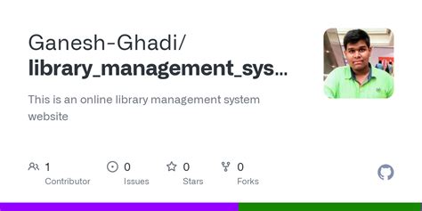 Github Ganesh Ghadi Library Management System This Is An Online Library Management System Website