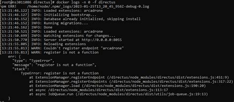 Reloading Extensions Not Working Couldnt Register Endpoint · Issue 17298 · Directusdirectus