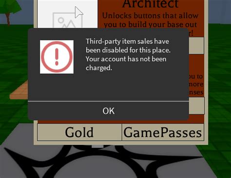 issue with third party item sales being disabled scripting support