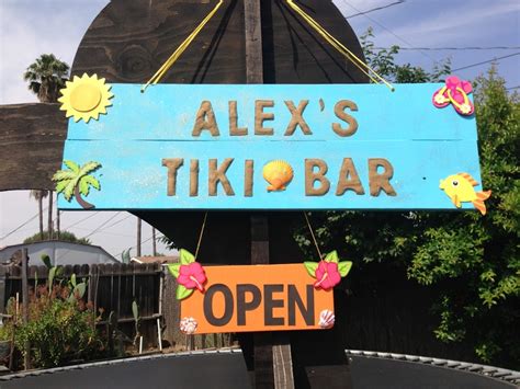 Homemade Tiki Bar Sign Perfect For A Hawaiian Luau You Can Use Any