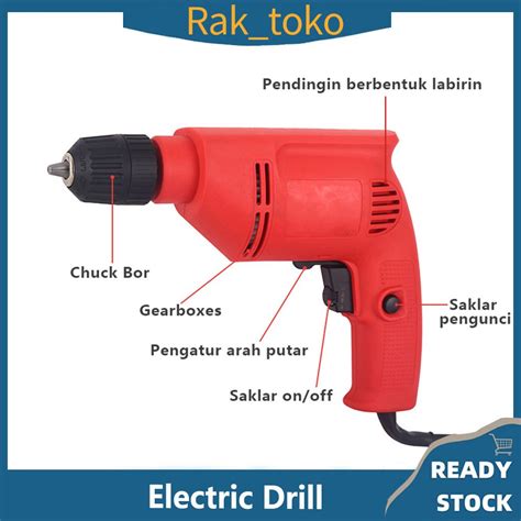 Jual Mesin Bor Listrik Bor Tangan Bolak Balik Electric Drill Bor Shopee Indonesia