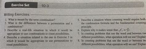 Solved Exercise Set Writing Exercises What Is Meant Chegg