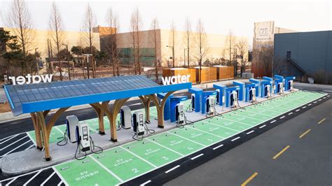 전기차 급속충전 워터 고양 킨텍스에 국내 최대 옥외 충전소 개소