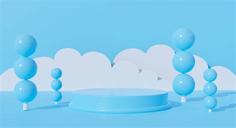 파스텔 배경 추상기하학적 모양에 3d 블루 연단 디스플레이 제품 모형 설계를 위한 3d 렌더링 창의적인 아이디어는 최소화됩니다 겨울 새해 복 많은 크리스마스 와 크리스마스
