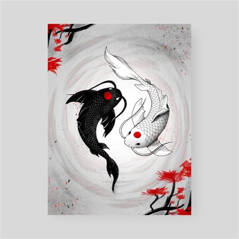 Japanese Koi Fish Vision An Art Print By Mr Panda Drawz Inprnt