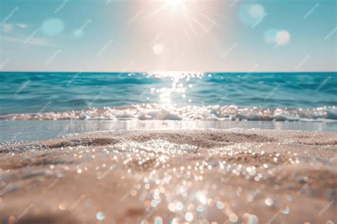 Premium Photo Tropical Beach Background With Sunlight Sand And Ocean