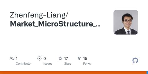 GitHub Zhenfeng Liang Market MicroStructure Models