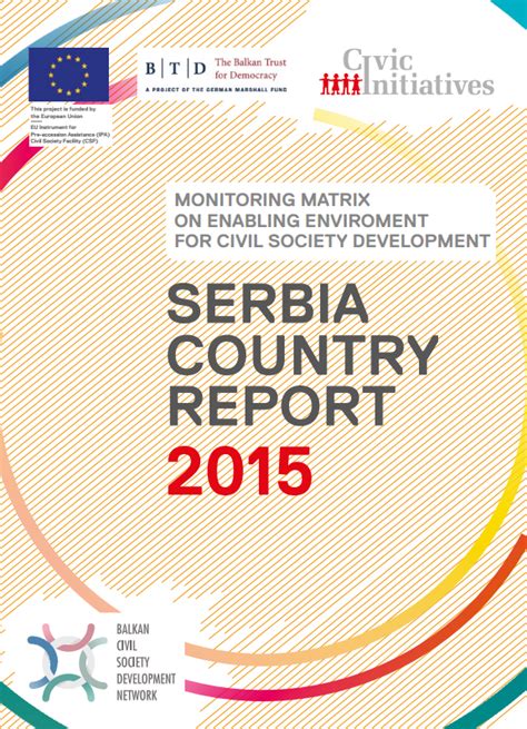 The Report On Enabling Environment For Civil Society Development For 2015 In Serbia Građanske