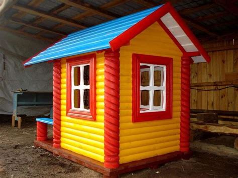 Домики для детской площадки: 10 чертежей (для дачи)