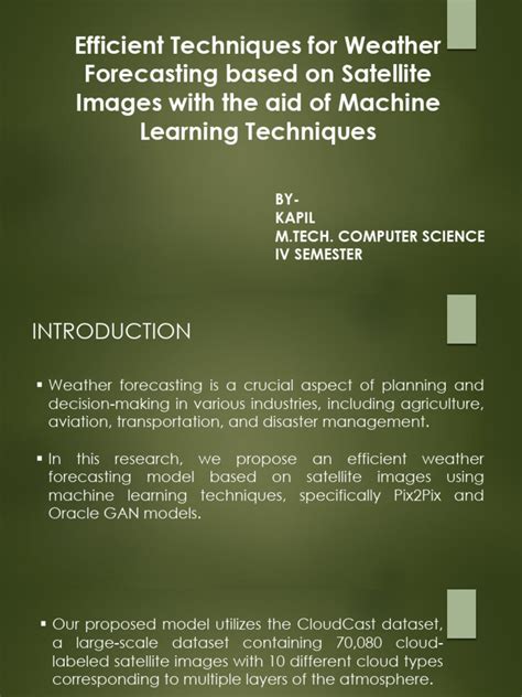 technique for weather forecasting pdf