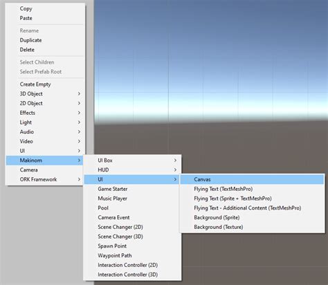UI System Setup RPG Editor ORK Framework