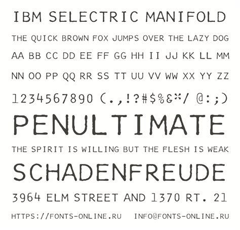 Ibm Selectric Manifold Font