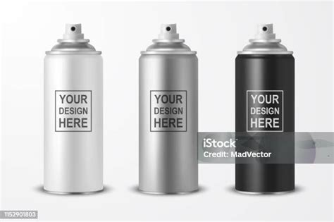 벡터 3d 현실적인 흰색 빈 스프레이 수 병 아이콘 설정 된 근접 촬영 흰색 배경에 고립 분무기의 디자인 템플릿은 모의 업 패키지 광고 헤어 스프레이 탈취 등을 할 수