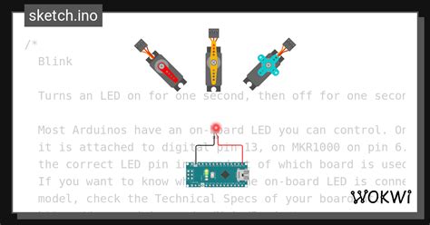 Blink Sketch Ino Wokwi ESP32 STM32 Arduino Simulator