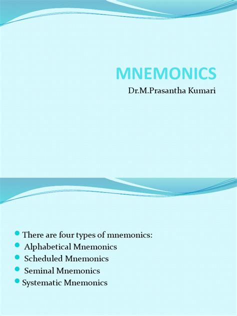 Mnemonic S Pdf Science