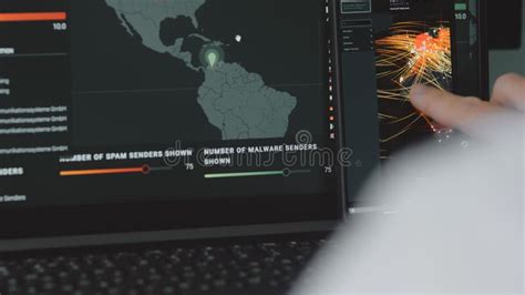 Global Cyber Attack With World Map On Computer And Mobile Phone Screen Usa Internet Network