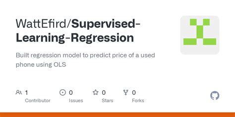 Github Wattefirdsupervised Learning Regression Built Regression