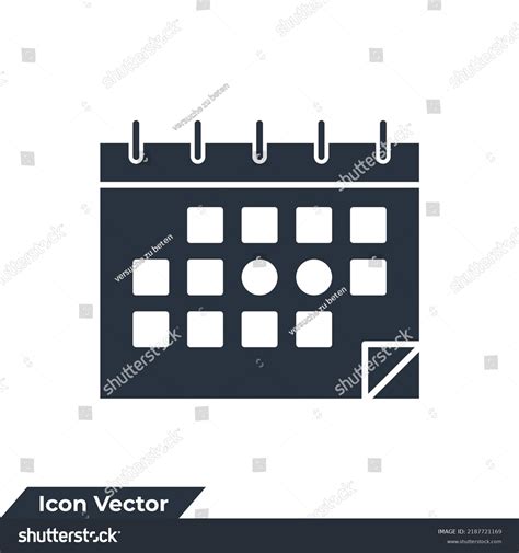 Calendar Icon Logo Vector Illustration Time Stock Vector Royalty Free