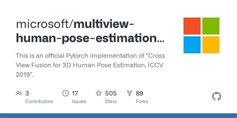 Github Microsoftmultiview Human Pose Estimation Pytorch This Is An
