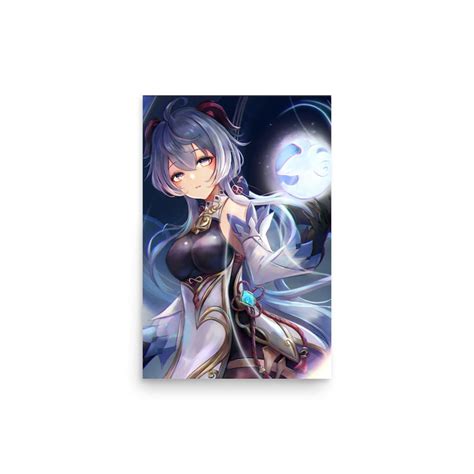 Ganyu Genshin Impact Wall Art Etsy