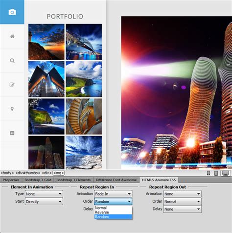 html5 animate css extensions dmxzone