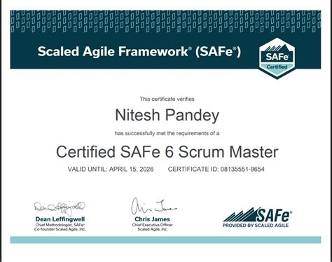 safe6 scrummaster agileatscale continuouslearning agileleadership